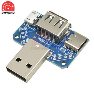 Jual Usb To Micro To Type-C Adapter Board 4Pin 4P Usb 2.54Mm - Kota ...