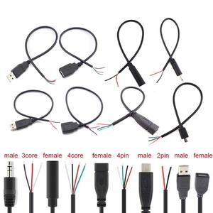 Jual 5 Types Wire Micro Usb 2.0 Type-C Aux Mono Connector Power - Kota ...
