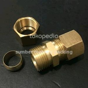 Jual male connector pipa 12mm drad 1/2" kuningan tebal - Jakarta Barat ...
