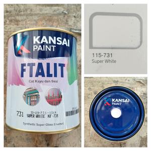 Jual FTALIT Super White 115-731 Cat Minyak Besi Kayu 1 Kg Kansai Paint ...