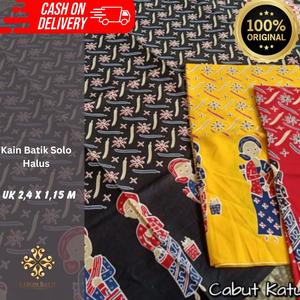 Jual Kain batik Katun halus Motif Animasi Kartun 2312180005 - Hitam ...