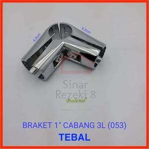 Jual Bracket Pipa 1" Inch Cabang 3L Lubang Sambungan Pipa Join Bulat ...