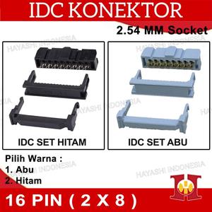 Jual Socket Soket Konektor Kabel Cable Data Flat 16P Pin IDC Running ...