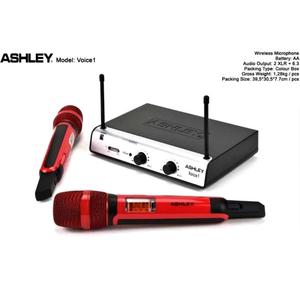 Jual Mic Wireless ASHLEY VOICE 1 VOICE1 UHF 2 Mic Pegang Kualitas Bagus ...