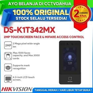 Promo HIKVISION DS-K1T342MX 2MP TOUCHSCREEN FACE & MIFARE ACCESS CONTROL - Jakarta Utara ...