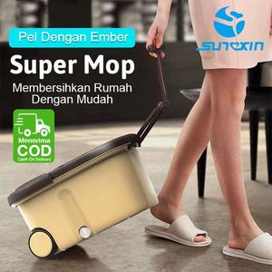 Jual Super Mop Warna cokelat Spin Mop Pel Lantai Dengan Ember - Jakarta ...