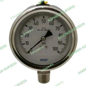 Jual pressure gauge wika 4 inch 0-100 psi 1/2" NPT Kuningan - Jakarta ...
