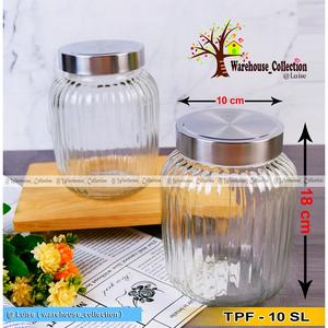 Jual Y_M8 TOPLES KACA LABU TUTUP STAINLESS 1800ml /TOPLES TPF-10/SL ...