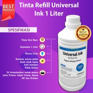 Jual Tinta 1 Liter Refill Dye Base Printer L121 L565 L3110 L1110 L3110 ...