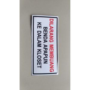 Jual stiker dilarang buang sampah di toilet closet peringatan tahan air ...