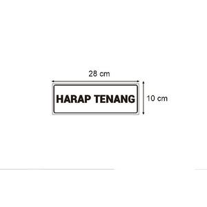 Jual Stiker Vinyl Harap Tenang Sign Informasi Masjid Mushola Ibadah ...