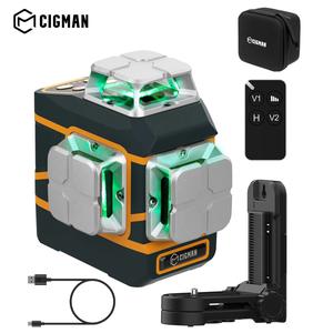 Jual CIGMAN 12 lines 3D Cross Green Laser Level Kit L-bracket Remote - Jakarta Barat - Aredon ...
