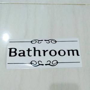Jual Stiker Toilet Sign Bathroom Tulisan Pintu Kamar Mandi Sticker Kafe ...