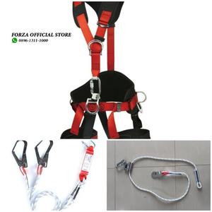 Jual full body harness forza/double lanyard absorber+pole strap - Kab ...