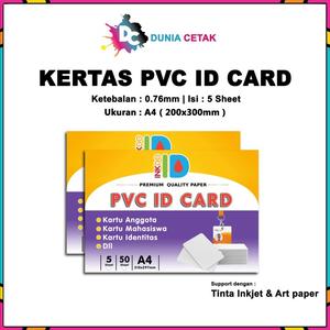 Jual Kertas Pvc Bahan Id Card Instan A4 Isi 5 Lembar - Jakarta Barat ...