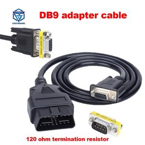 Jual OBD Tool 16Pin to DB9 Serial RS232 Connector OBDII 16 Pin to DB9 ...