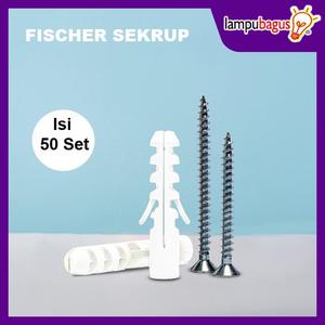 Jual Fiser dan Sekrup Tembok / Viser Baut Tembok S6 & S8 Isi 50 Set ...