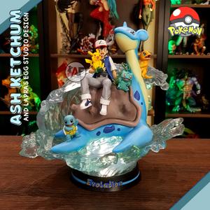 Promo Statue Pokemon Ash Ketchum x Lapras EGG Studio Design Recast LED Cicil 0% 3x - Kota ...
