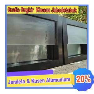 Jual Boven jendela aluminium kaca mati zigzag 30x60 putih,hitam ...