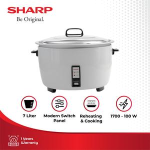 Promo Sharp Cookwear KSH-777 Rice Cooker White 7 Liter 2000 Watt Cicil ...