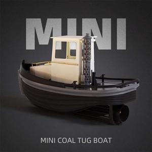 Jual 1/18 RC Mini Tugboat Model Kit 3D Printed Mini Coal Tugboat Model ...