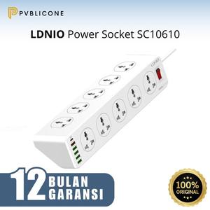 Jual Stop Kontak LDNIO SC10610 10 OUTLETS Power Socket 5USB PD QC 3.0 ...