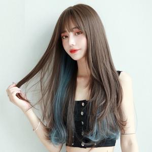 Jual Wig Akemi Poni Tipis - Lurus 60Cm - Coffee Highlight Ash Blue ...