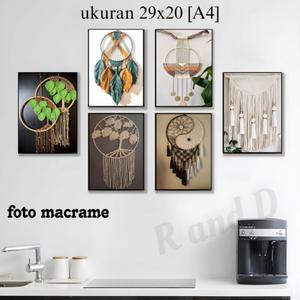 Jual Dekorasi dinding GAMBAR MACRAME Ukuran 29x20 LUKISAN dinding ...