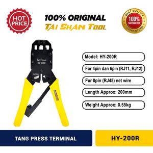 Jual Tang Crimping,Kupas & Potong RJ 45, RJ 11, RJ 12 TaiShan HY-200R ...