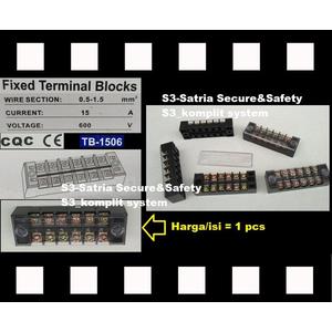 Jual TB1506 Terminal Blok 6 pole jalur sambung kabel Listrik TB 1506 strip - Jakarta Barat ...