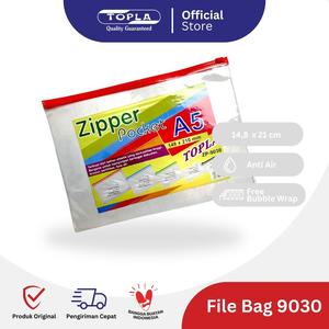 Jual Topla Ziplock Zipper Pocket Mika Map Plastik Transparan Ukuran F4 A4 A - Jakarta Pusat ...