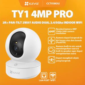 Promo EZVIZ TY1 4MP PRO 2K+ PAN-TILT 2WAY AUDIO DUAL 2.4/5GHZ INDOOR ...