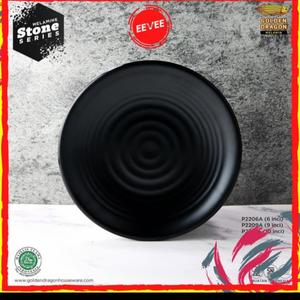 Jual Piring Melamin Batu Tembikar Dragon 9" Piring Abu Hitam Coklat ...
