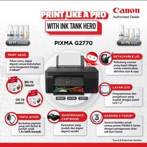 Promo Printer Canon Pixma G2770 G 2770 Print Scan Copy Color A4 Garansi ...