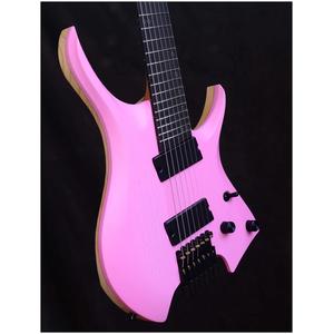 Jual 2022 Fanned frets 7 Strings Headless Electric Guitar Pink color 5 ...