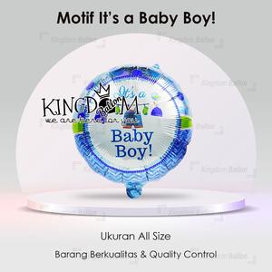 Jual Balon Foil It's a Boy / Balon Bulat Baby Boy / Balon Baby ...