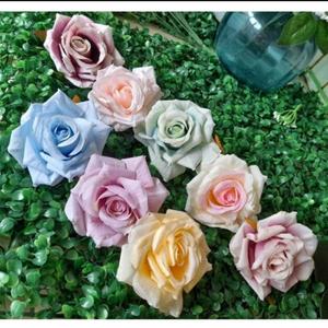 Jual Topper Bunga Mawar Plastik Palsu, Hiasan kue bunga, Premium 8cm ...