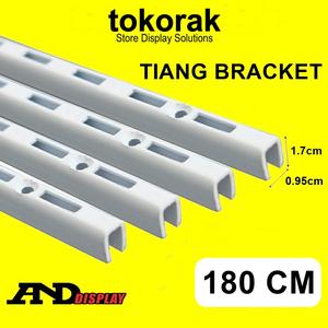 Jual AP77 TIANG BRACKET PUTIH 180CM BRAKET PENYANGGA RAK DISPLAY KACA ...