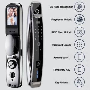 Jual 3D Face Real-Time Intercom Smart Door Lock Security Face Camera ...