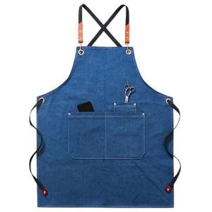 Jual 99 STORE Simple Apron Denim Barista Bartender Barbershop unisex ...