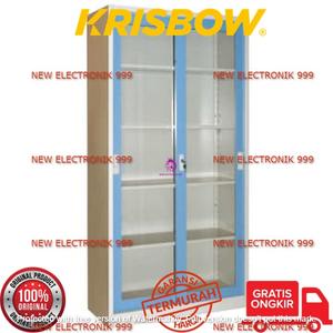 Jual KRISBOW FILE CABINET 4 SHELF GLASS SLIDING BLUE KW1700198 ...