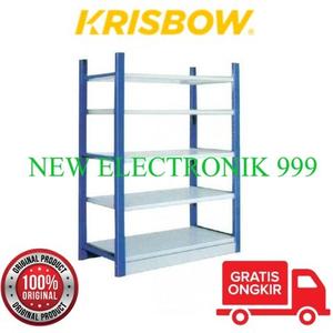 Jual KRISBOW SHELVING STEEL BASIC UNIT 5 SHELV 200KG KW1700350 ...