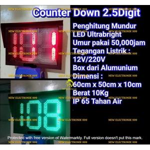 Jual LAMPU COUNTER DOWN TRAFFIC 3 DIGIT LED LAMPU DOWN COUNTER LALU ...