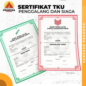 Jual Sertifikat TKU Siaga / Tanda Lulus TKU Siaga - Tata, A4 - Kab. Boyolali - Sanggar Pramuka ...
