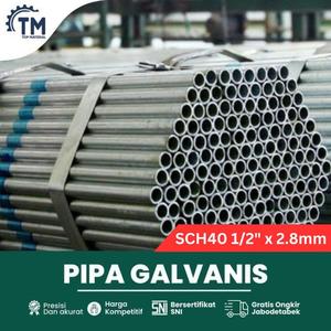 Jual Pipa Besi Galvanis SCH40 1/2 inch x 2.8mm x 6M SNI - Ready SPS, Spindo - Kab. Tangerang ...