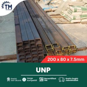 Jual Besi UNP 200 x 80 x 7.5mm x 6M Merek KS Sertifikat SNI Ready KS,LS ...