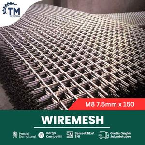 Jual Wiremesh M8 7.5mm x 150 x 150 x 5.4M x 2.1M SNI Jaring Besi Cor ...