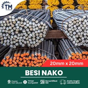 Jual Besi Nako 20mm x 20mm x 6M SNI Square Bar AS Kotak - Kab ...