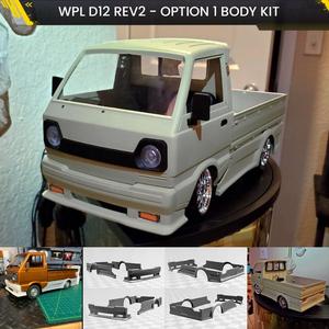 Jual WPL D12 Body Kit Set Rev2 Option 1 - Body Kit Part RC Drift 3D ...