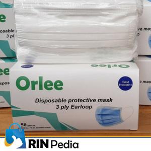 Jual Masker Orlee 3 Ply Earloop Medis kemenkes Putih atau Pink isi 50 ...